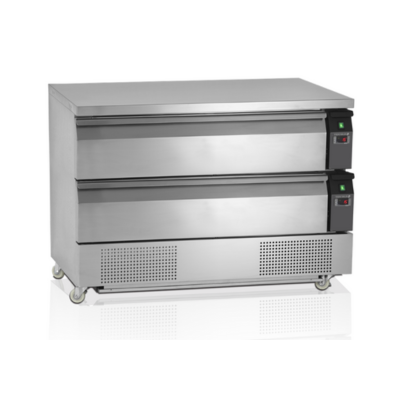 Interlevin Dual temp gastronorm counter, twin drawer — McGrath ...